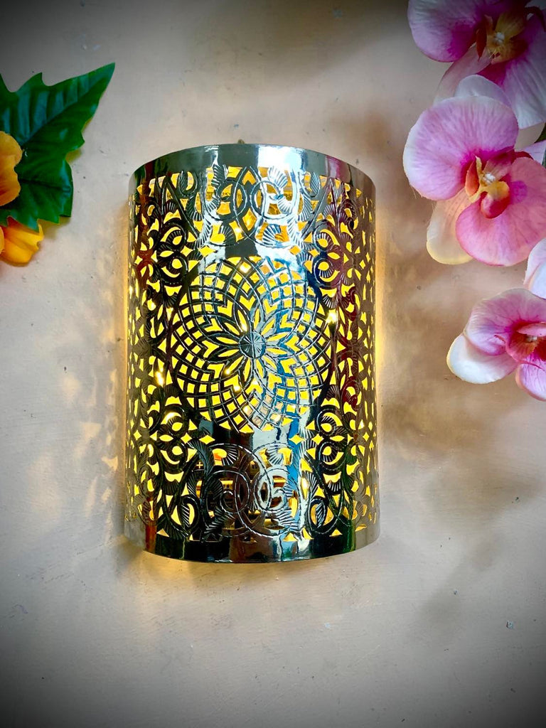 Moroccan Brass Wall Lamp – Habiba Boho Boutique