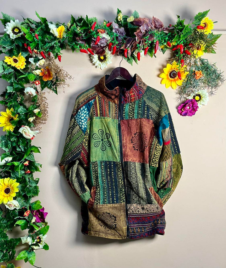 Gheri Patchwork Fleece Jacket XXXL – Habiba Boho Boutique