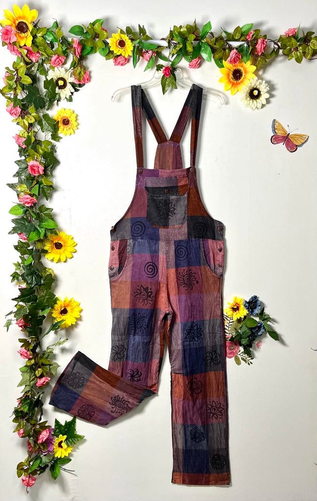 Boho Patchwork Dungarees LARGE – Habiba Boho Boutique