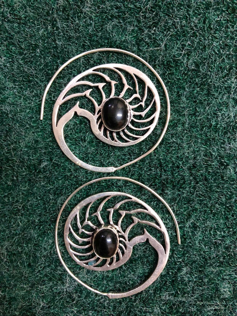 Indie Slide-Through Earings Silver – Habiba Boho Boutique