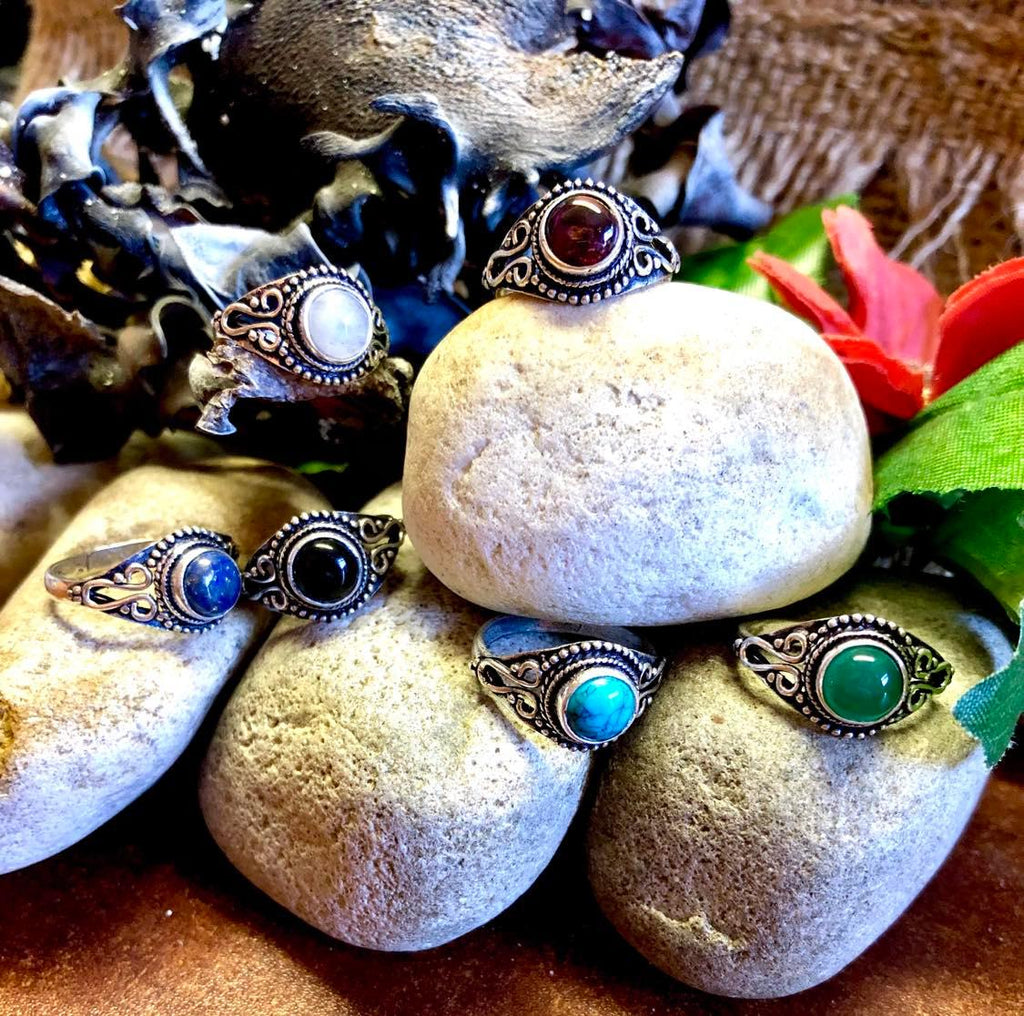 Swirly Round Gypsy Ring Silver – Habiba Boho Boutique